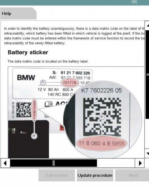 BMW | Battery Registration